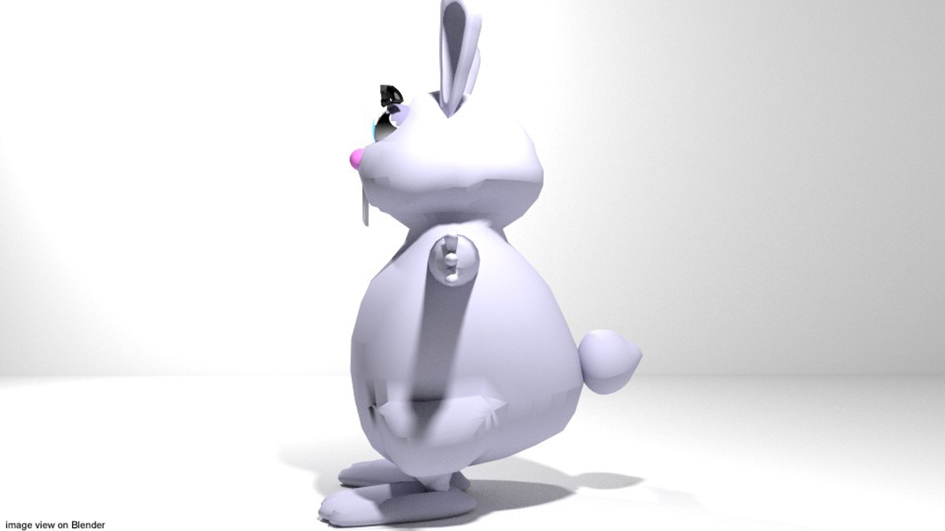 Cartoon Toon Rabbit 3d Model