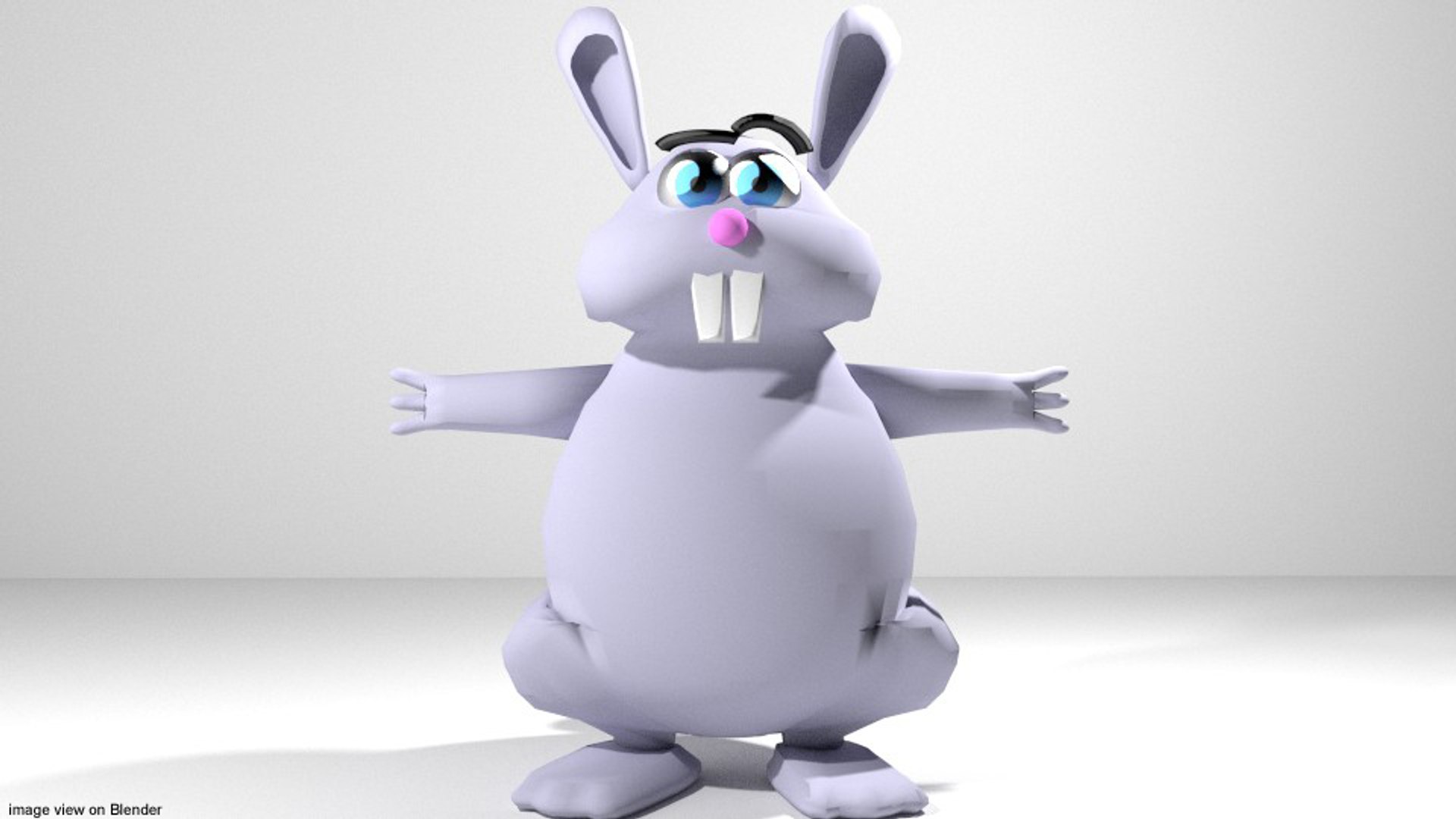 Cartoon Toon Rabbit 3d Model