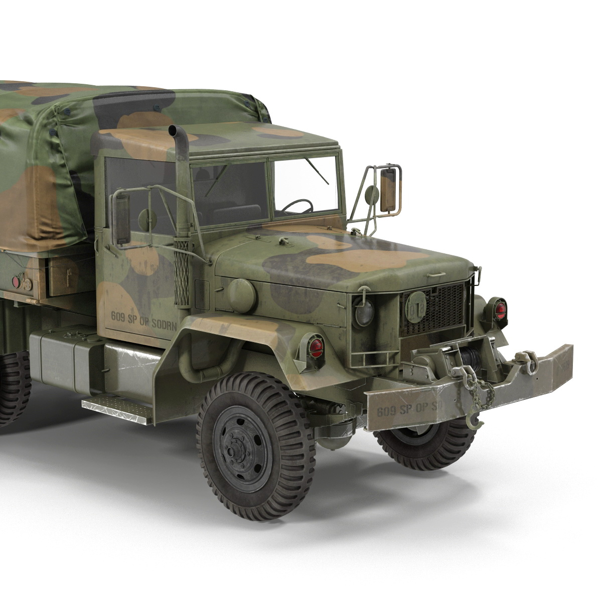3d model military cargo truck m35a2