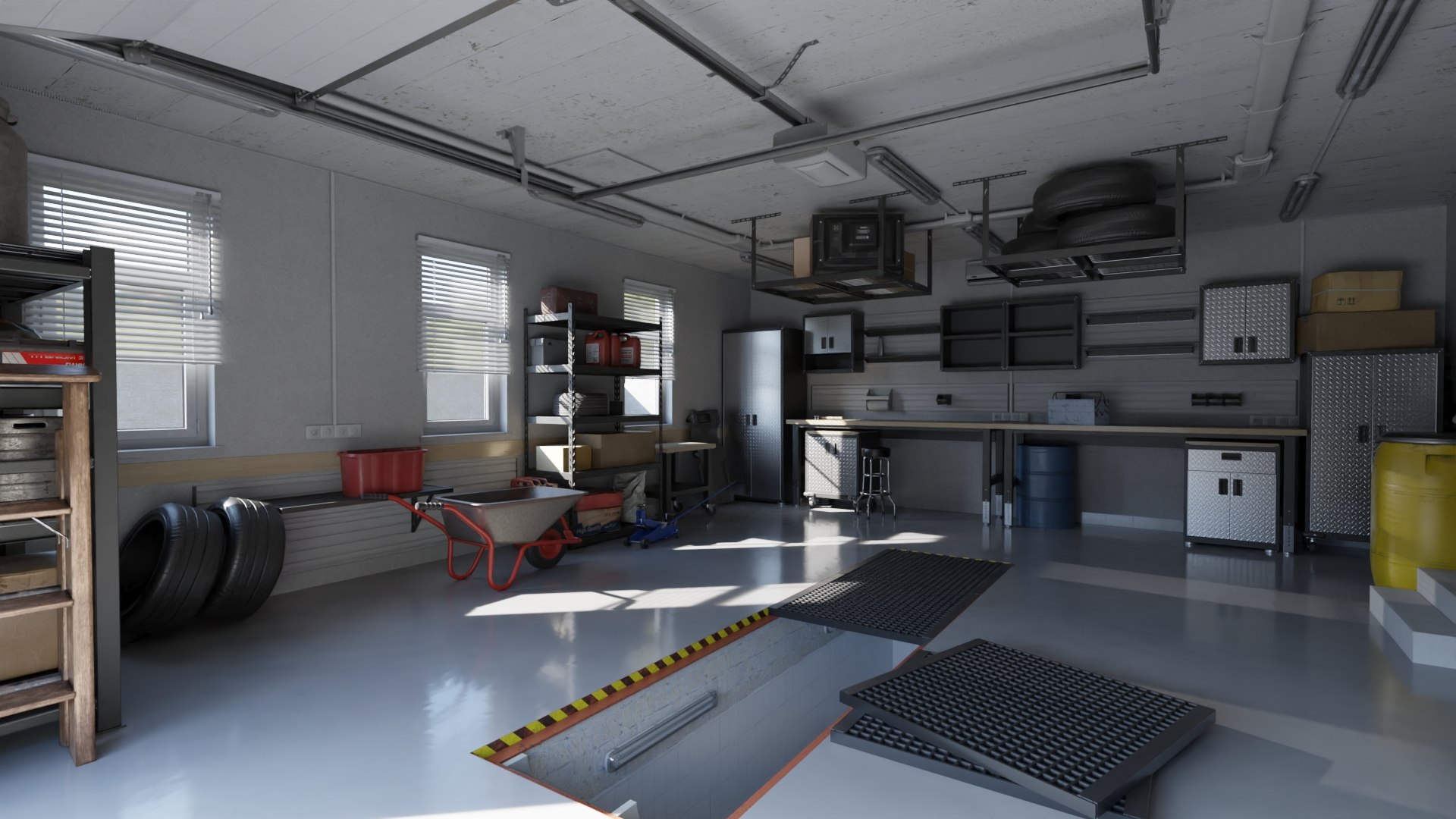 3D Home Garage Interior 1 EXT Model - TurboSquid 2296713