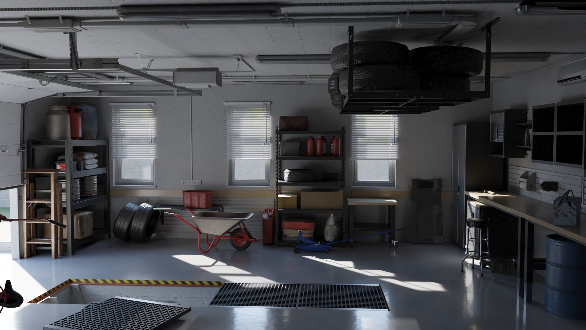 3D Home Garage Interior 1 EXT Model - TurboSquid 2296713