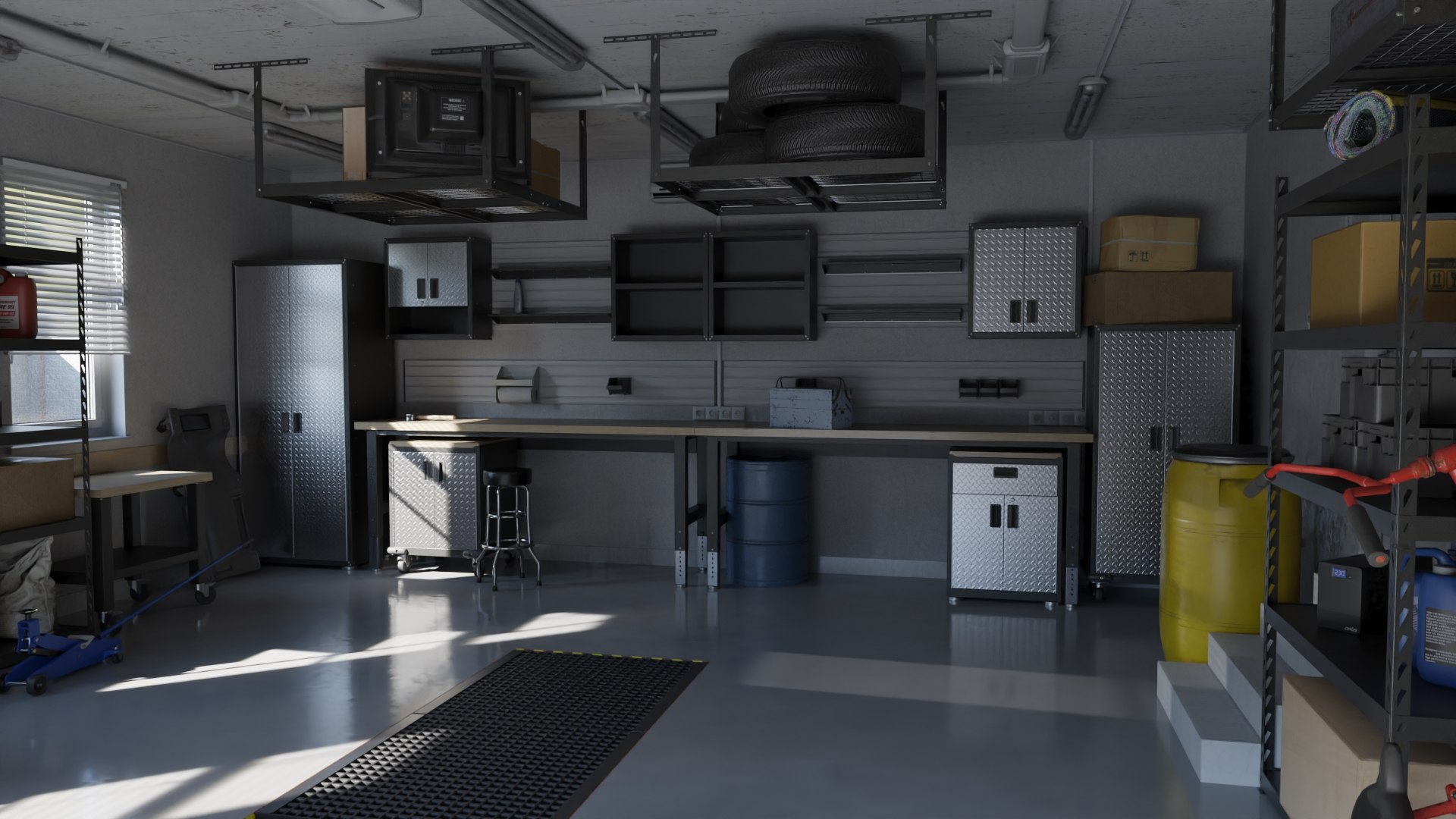 3D Home Garage Interior 1 EXT Model - TurboSquid 2296713
