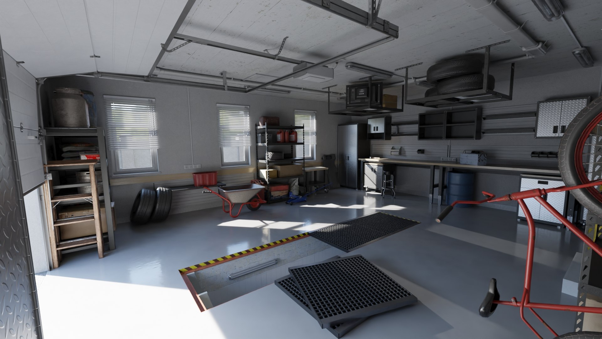 3D Home Garage Interior 1 EXT Model - TurboSquid 2296713