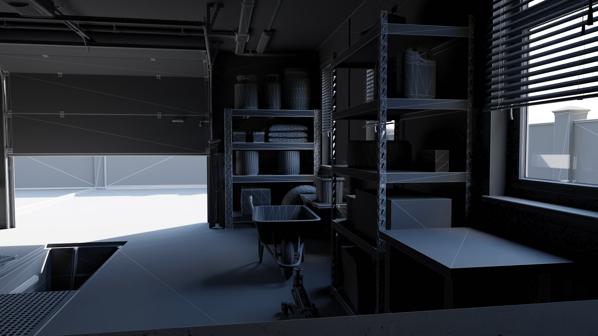 3D Home Garage Interior 1 EXT Model - TurboSquid 2296713