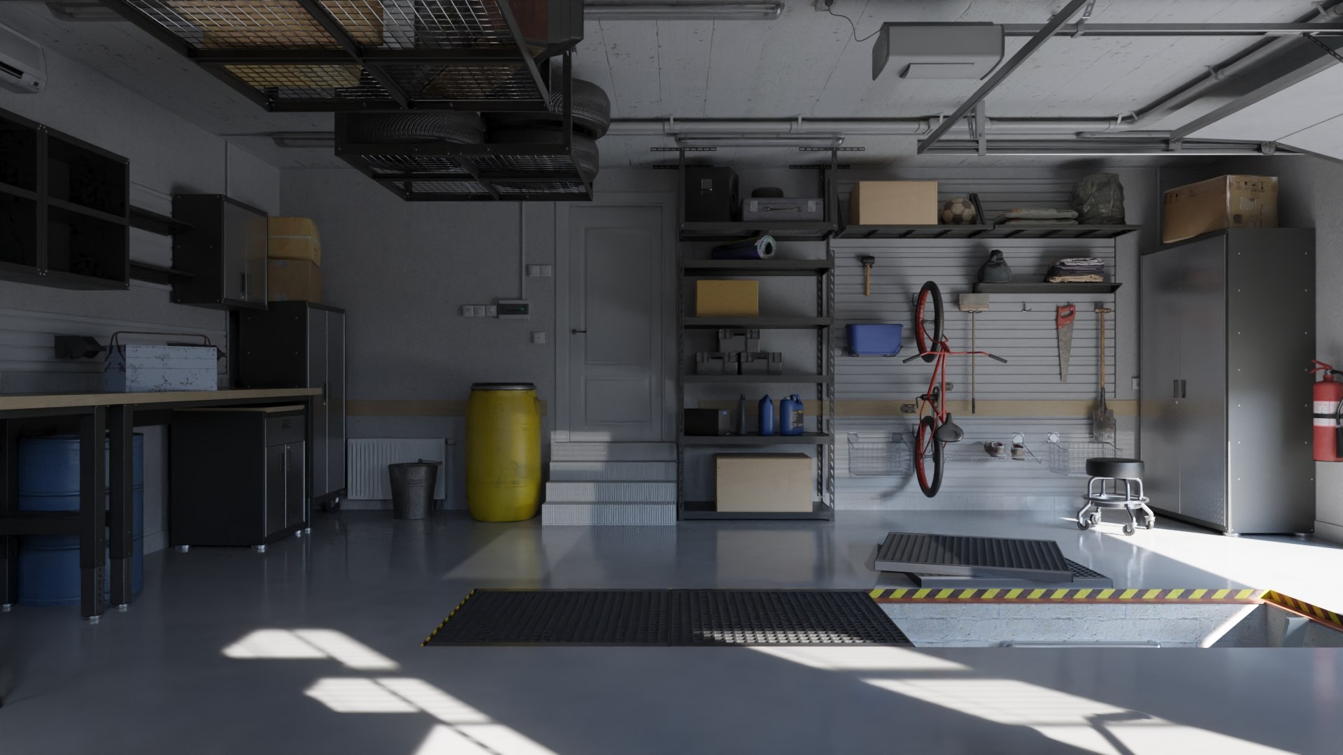 3D Home Garage Interior 1 EXT Model - TurboSquid 2296713