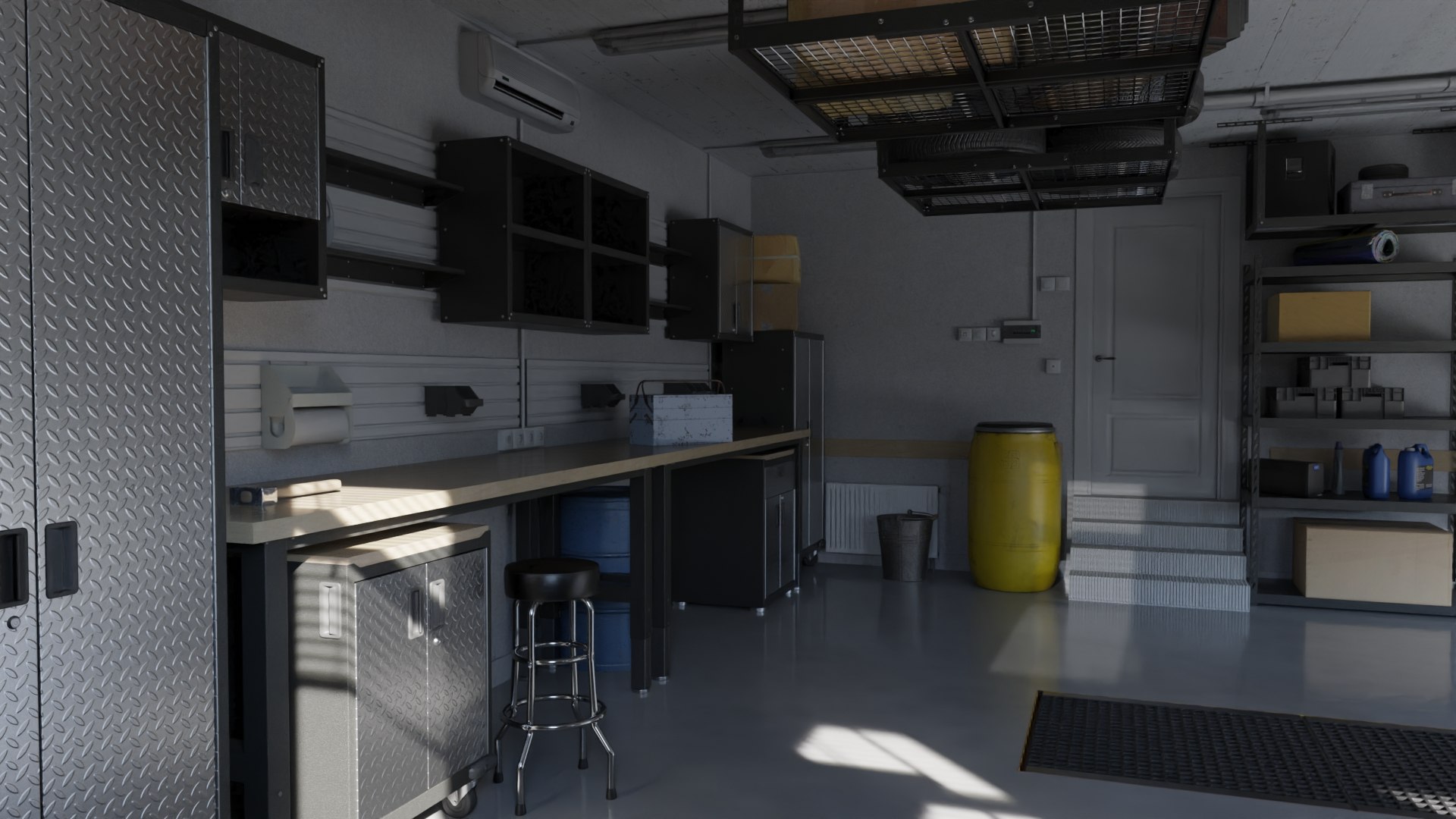 3D Home Garage Interior 1 EXT Model - TurboSquid 2296713