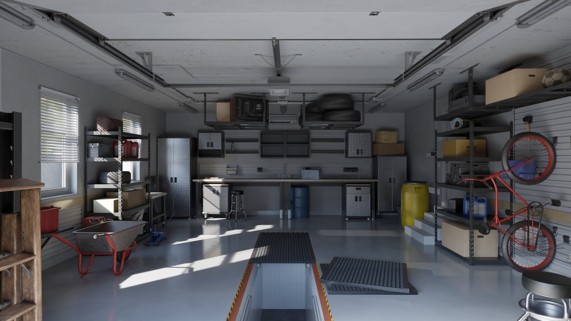 3D Home Garage Interior 1 EXT Model - TurboSquid 2296713