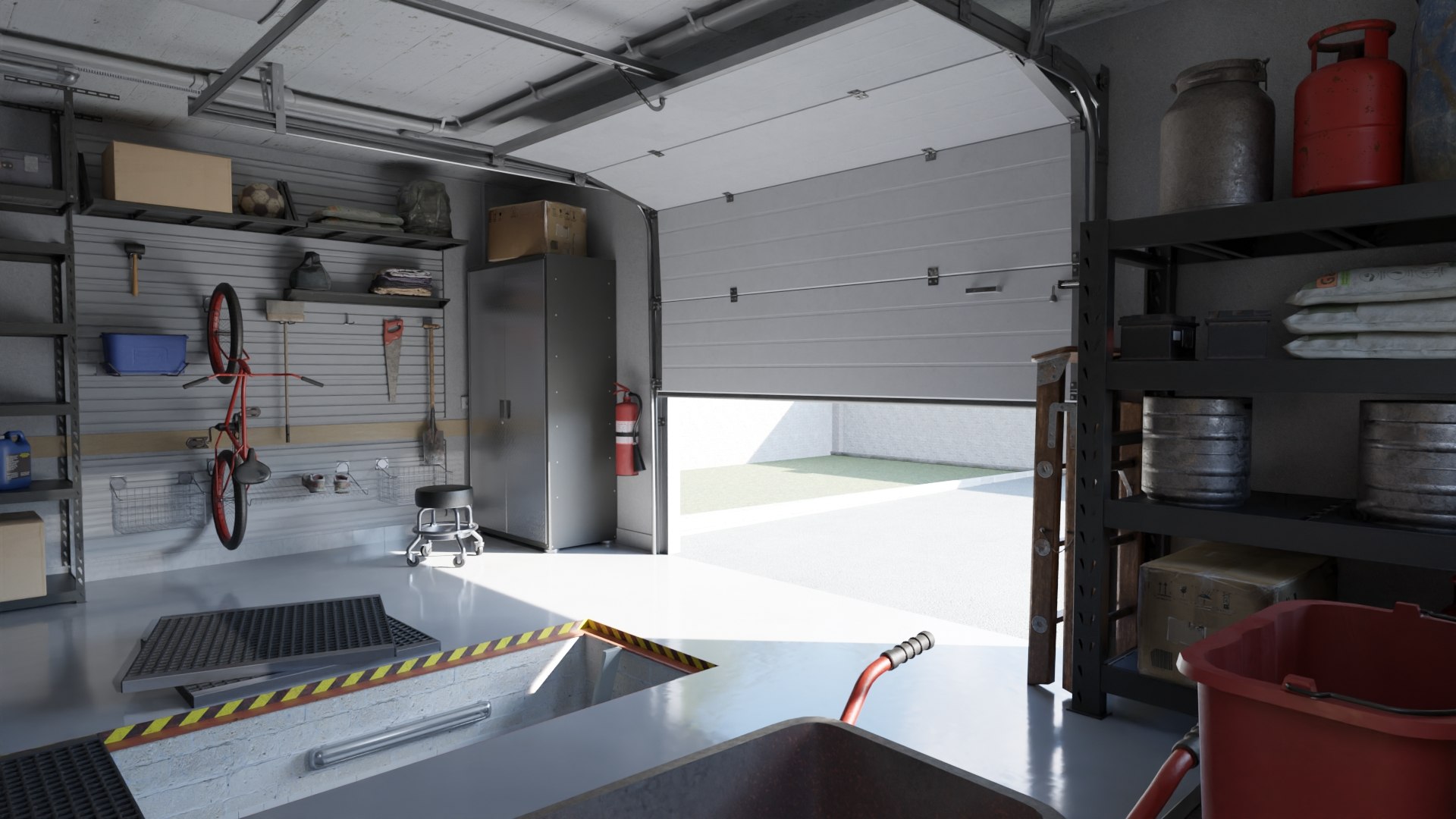 3D Home Garage Interior 1 EXT Model - TurboSquid 2296713