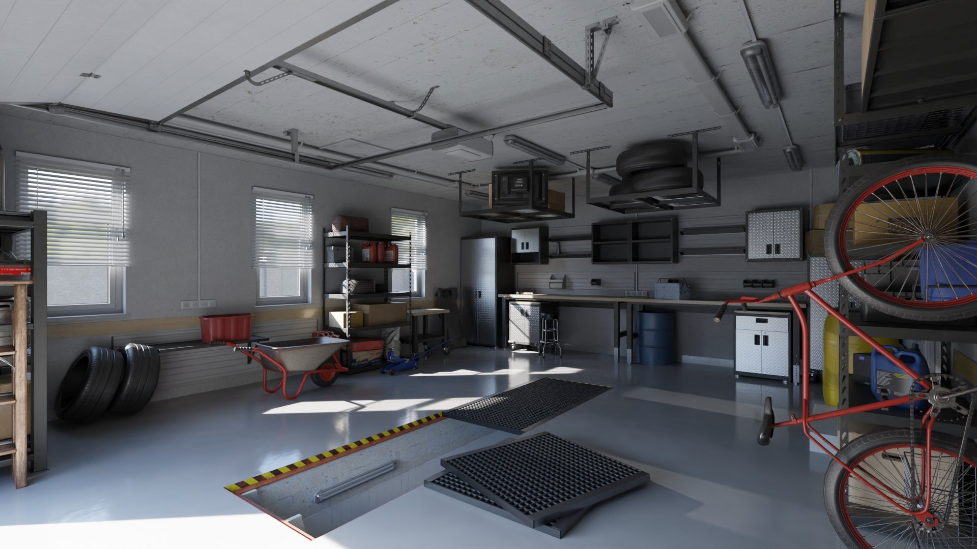 3D Home Garage Interior 1 EXT Model - TurboSquid 2296713