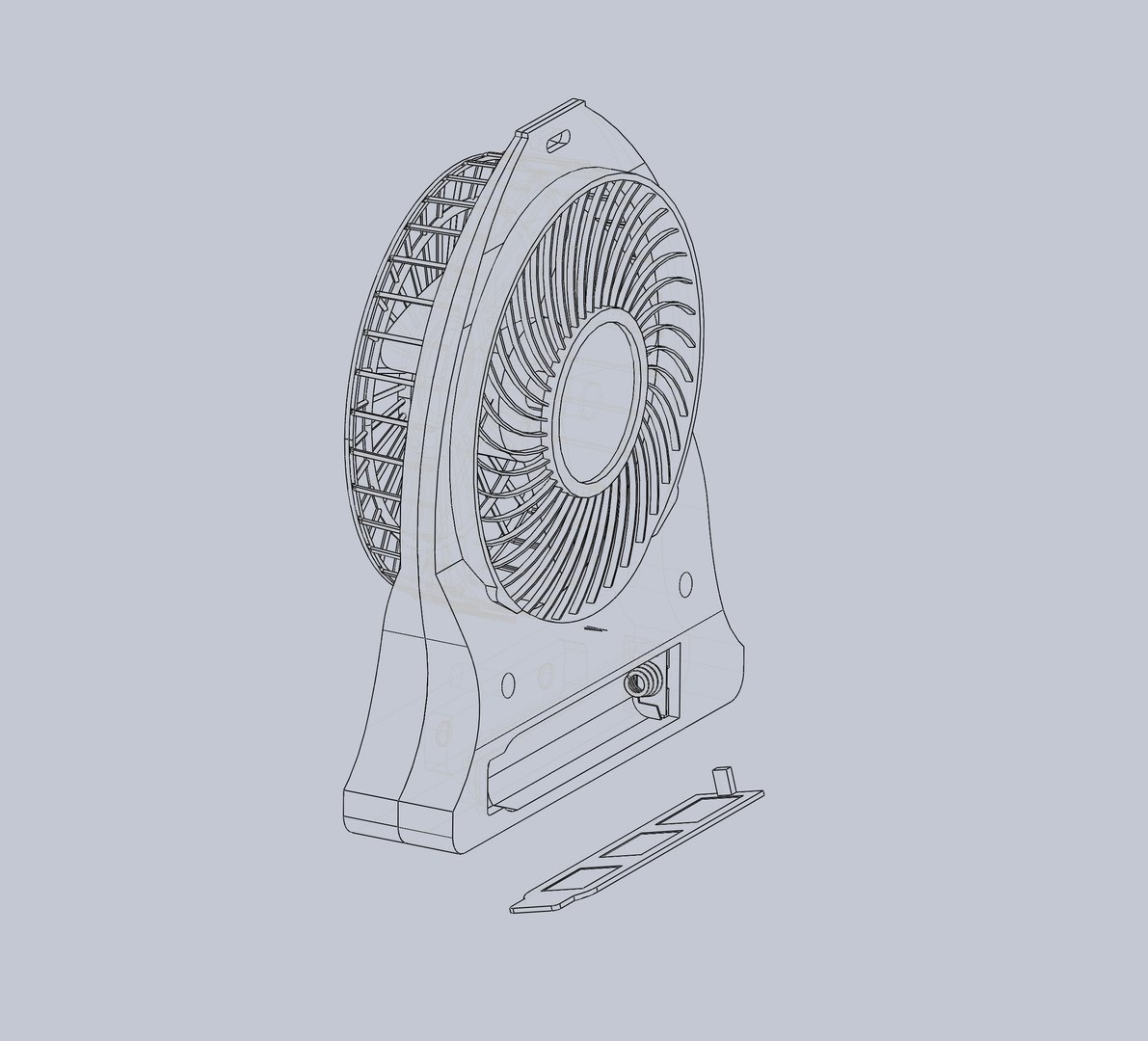 Battery Powered Fan 3D - TurboSquid 2050553