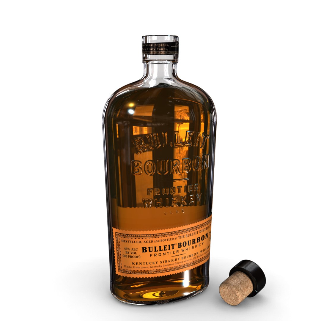 3D Bulleit Bourbon 75cl Bottle - TurboSquid 1240466