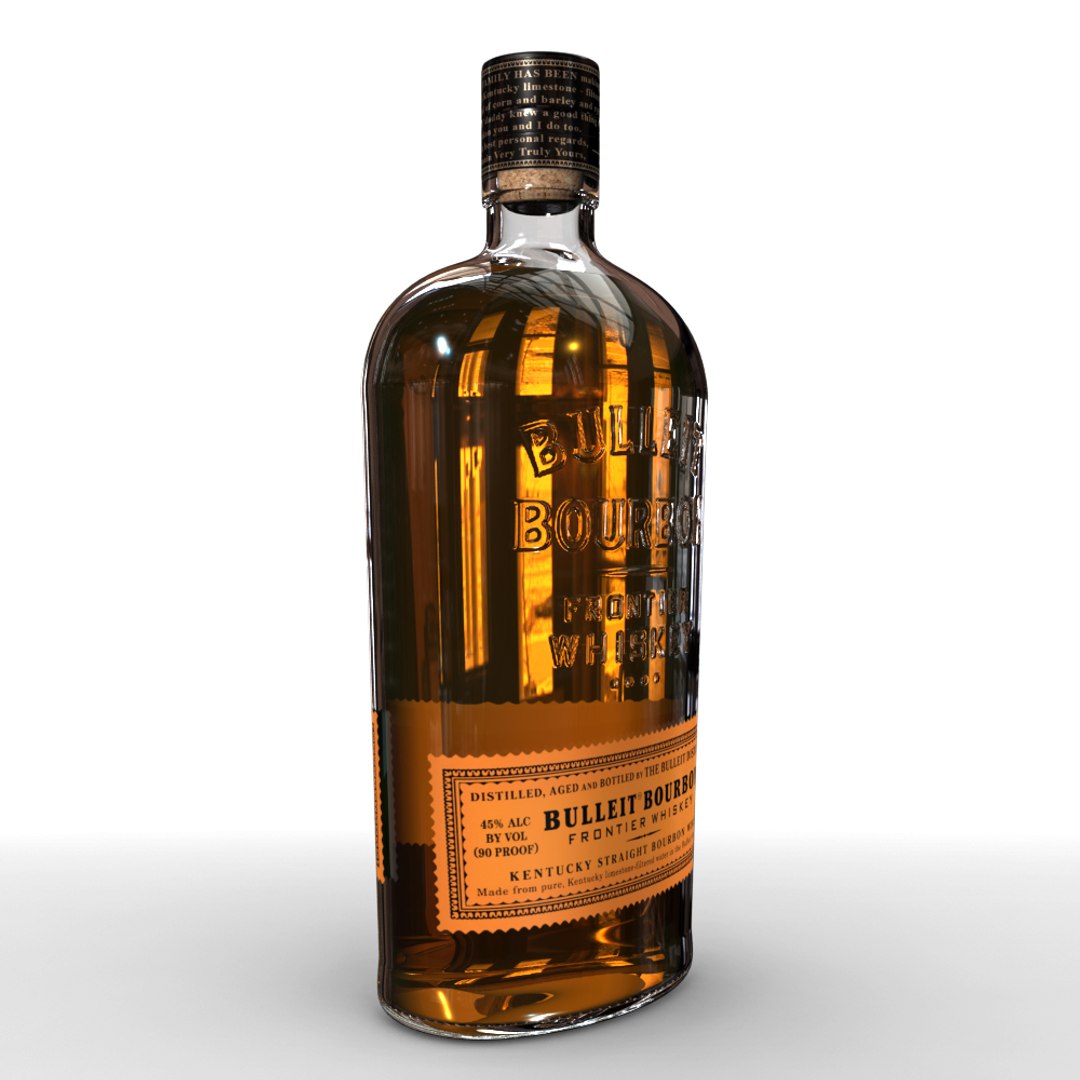 3D Bulleit Bourbon 75cl Bottle - TurboSquid 1240466