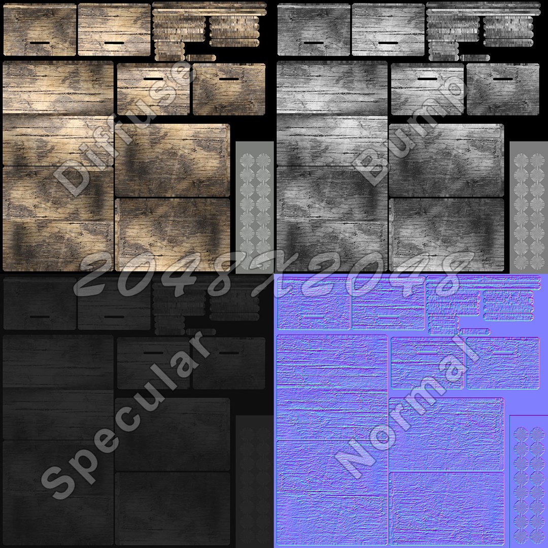 3ds realistic wooden box 03