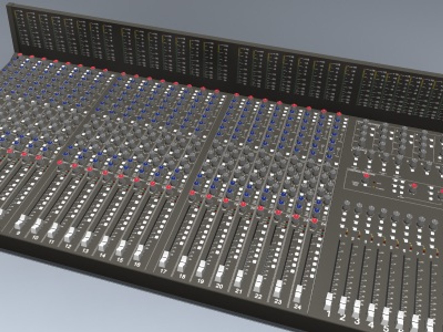 3d Model Of Mixer Recording Console