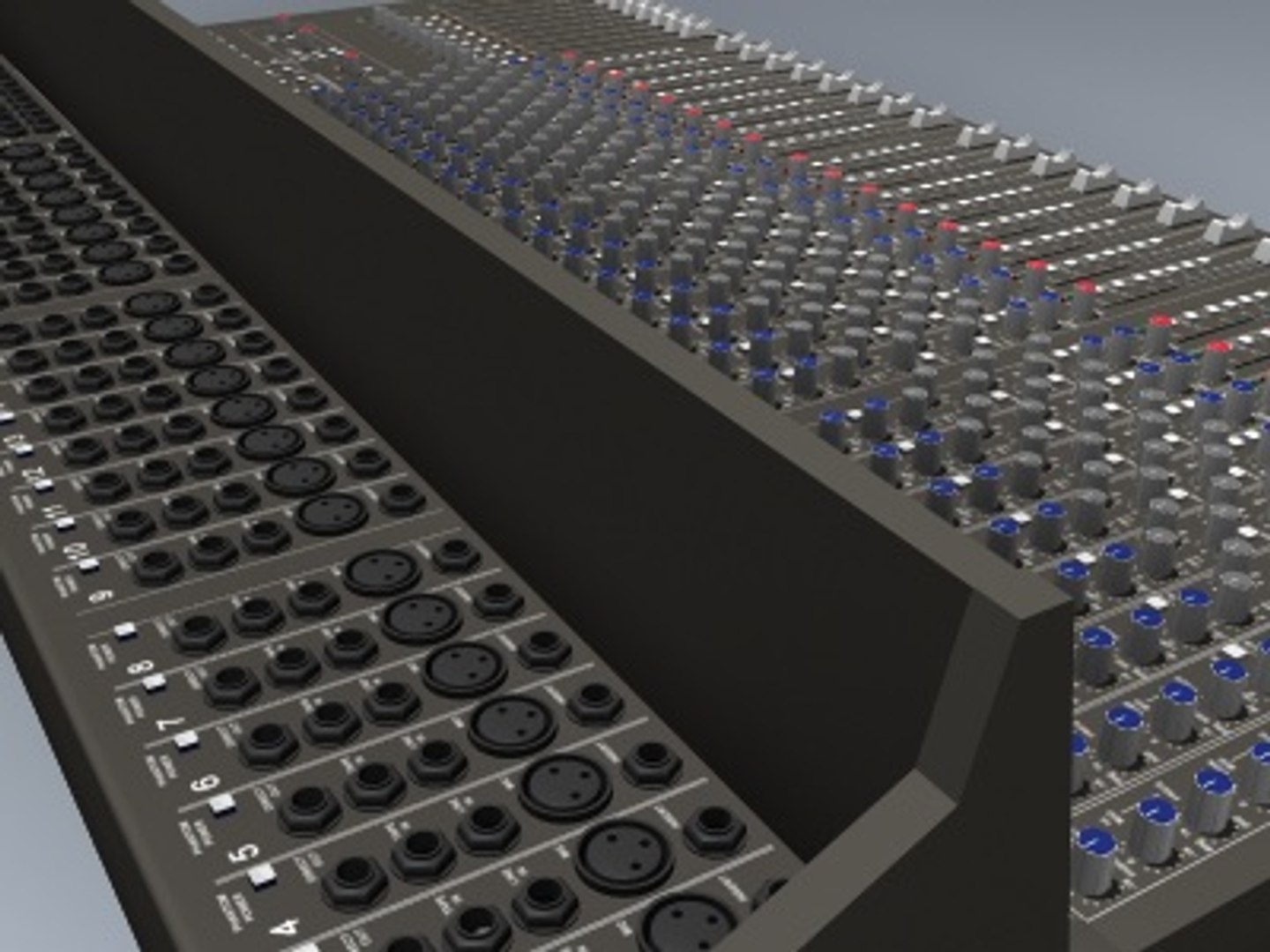 3d Model Of Mixer Recording Console