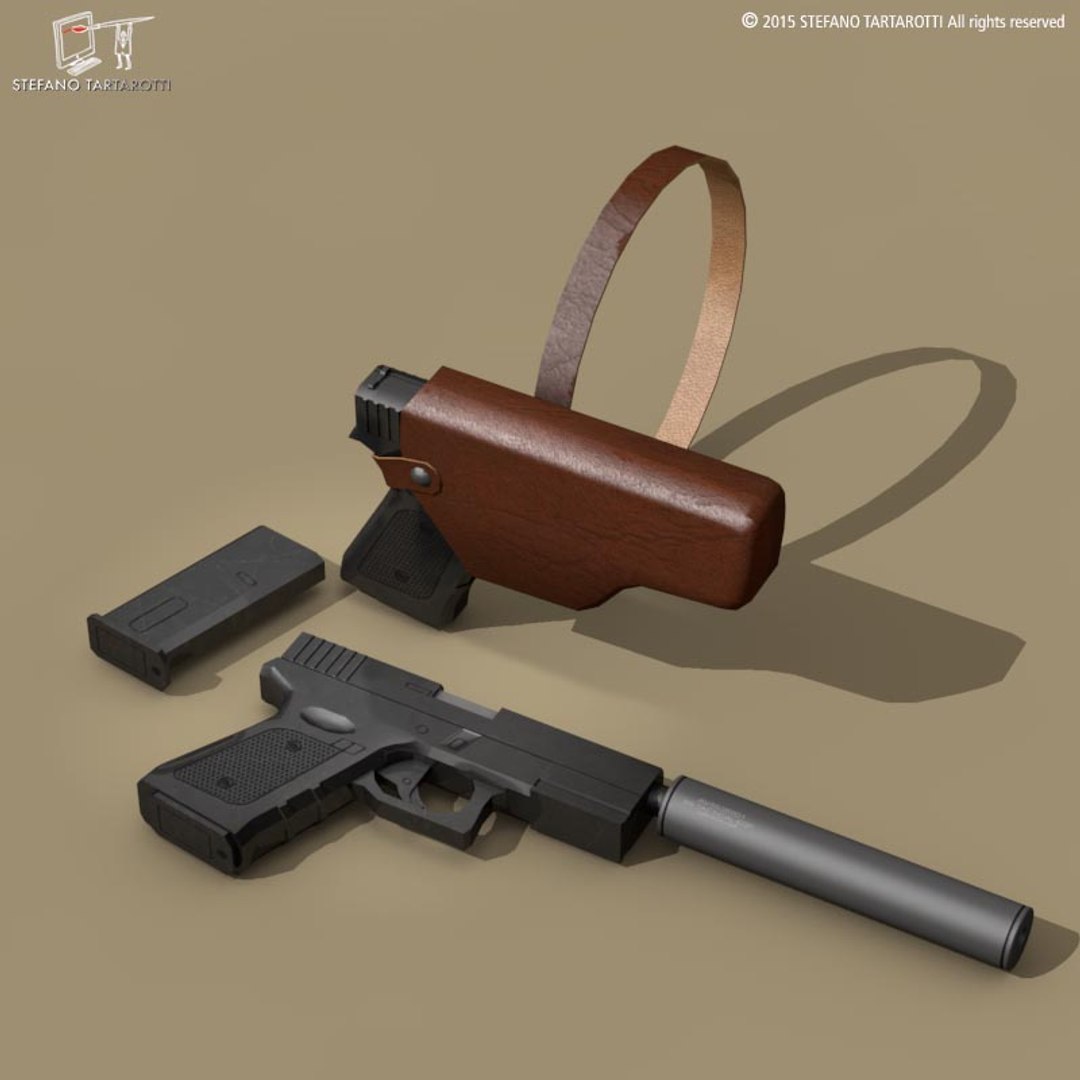 3dsmax Generic 9mm Handgun