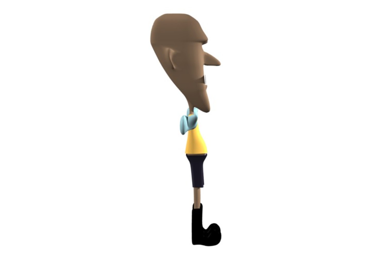 3d Character Blender Big Head Model