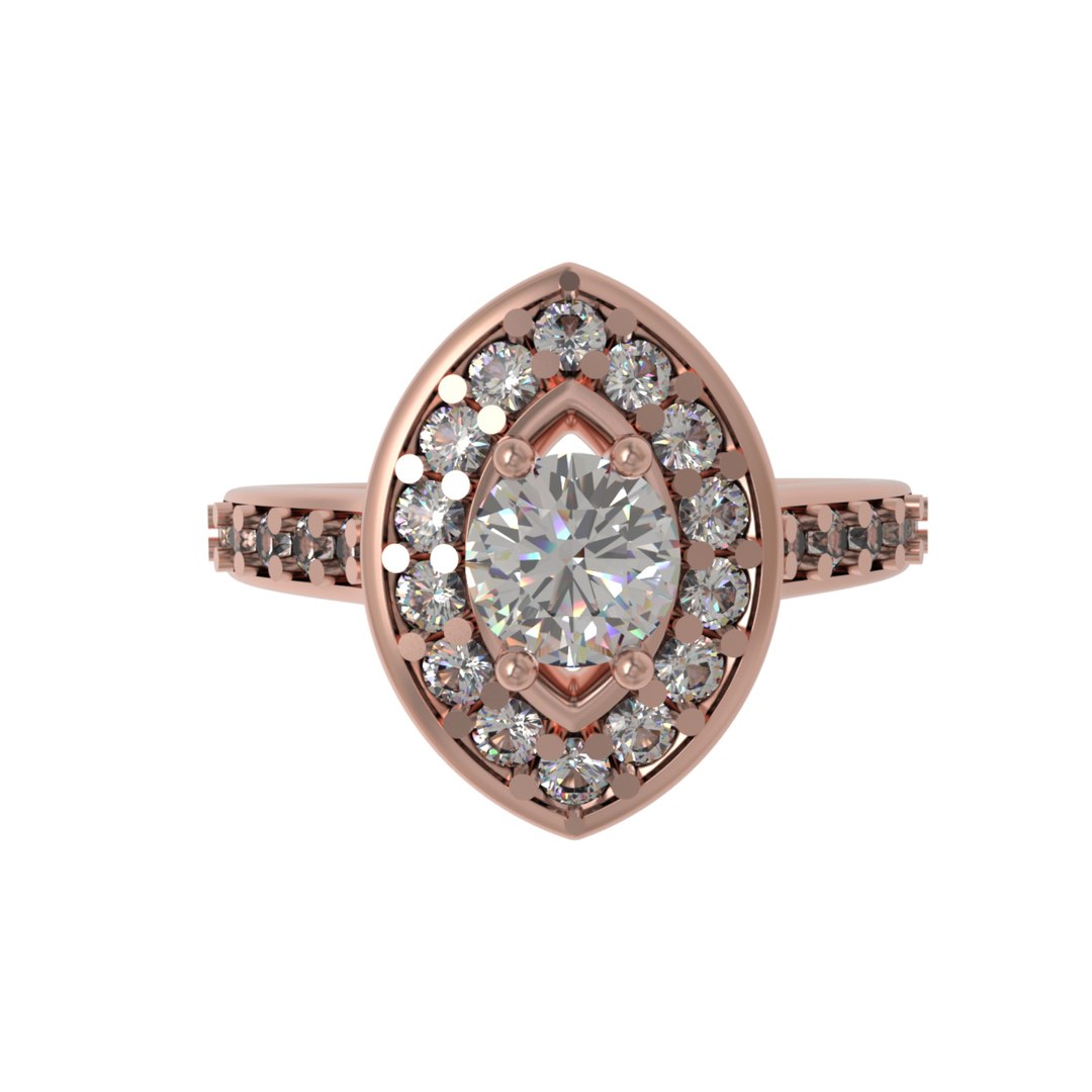 3D Halo Ring With Diamond CAD Design For Print Model 001 - TurboSquid ...