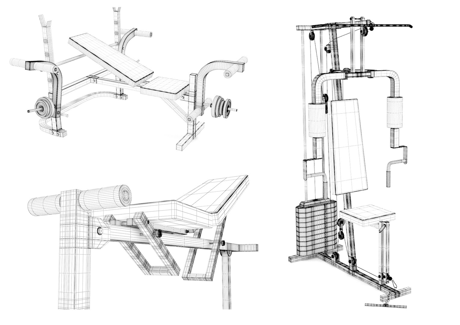 Gym equipment model - TurboSquid 1363422