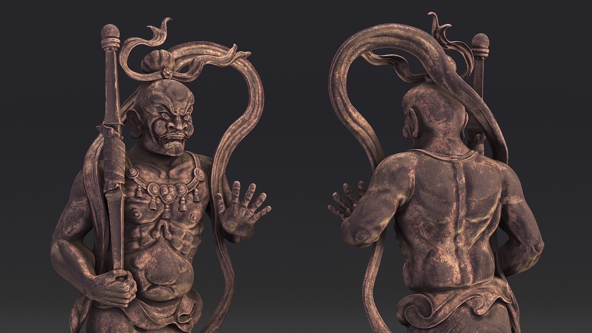 3D Model Japanese Nio Statue For 3D Print - TurboSquid 2286836