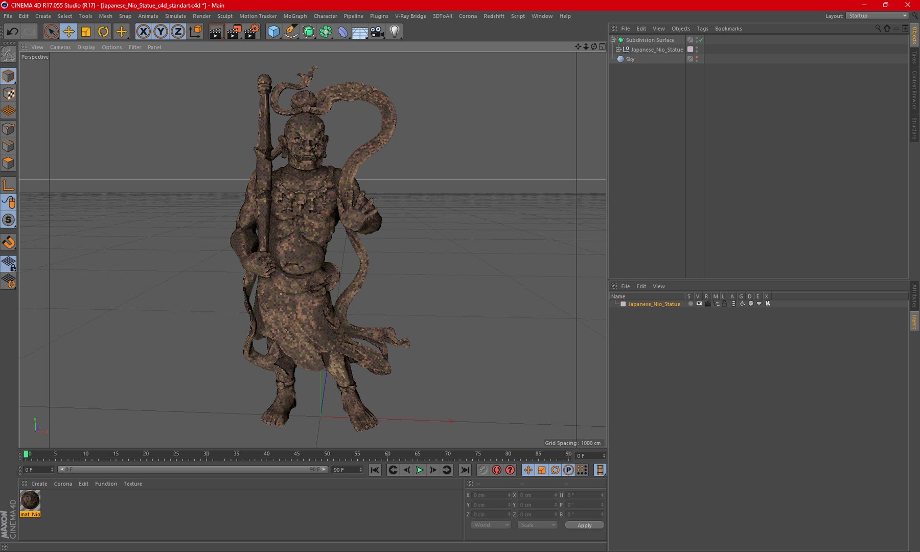 3D Model Japanese Nio Statue For 3D Print - TurboSquid 2286836