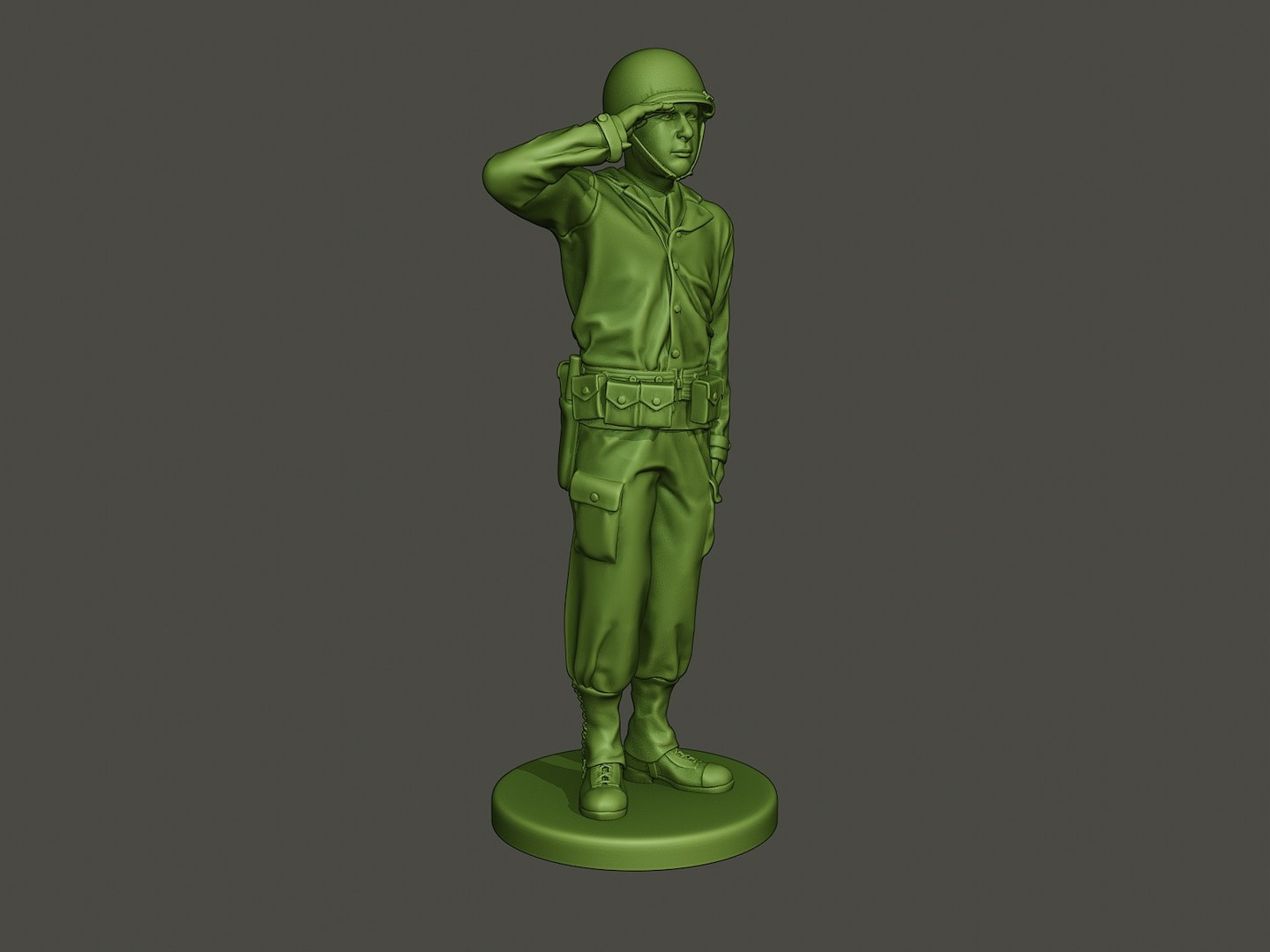 American soldier ww2 saluting 3D - TurboSquid 1442098