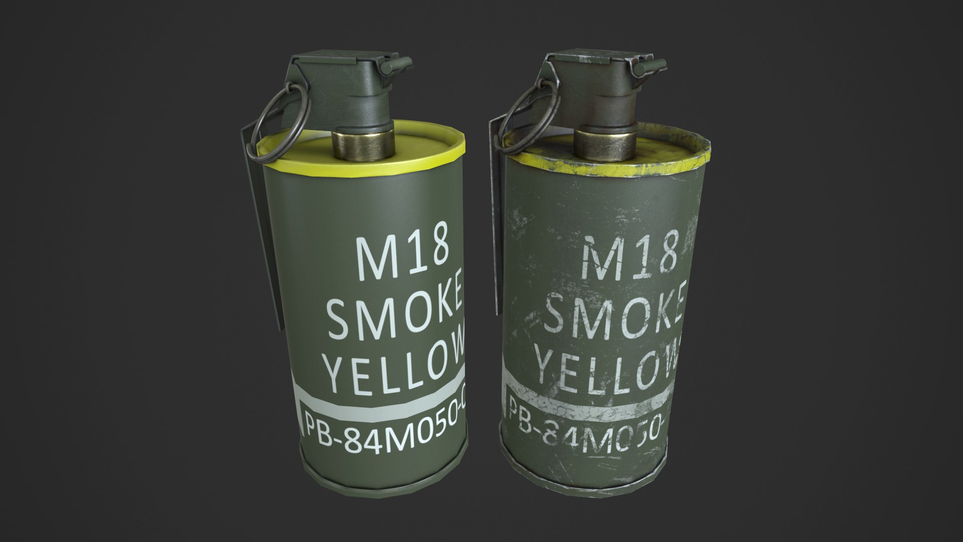 M18 Smoke Grenades 3d Model