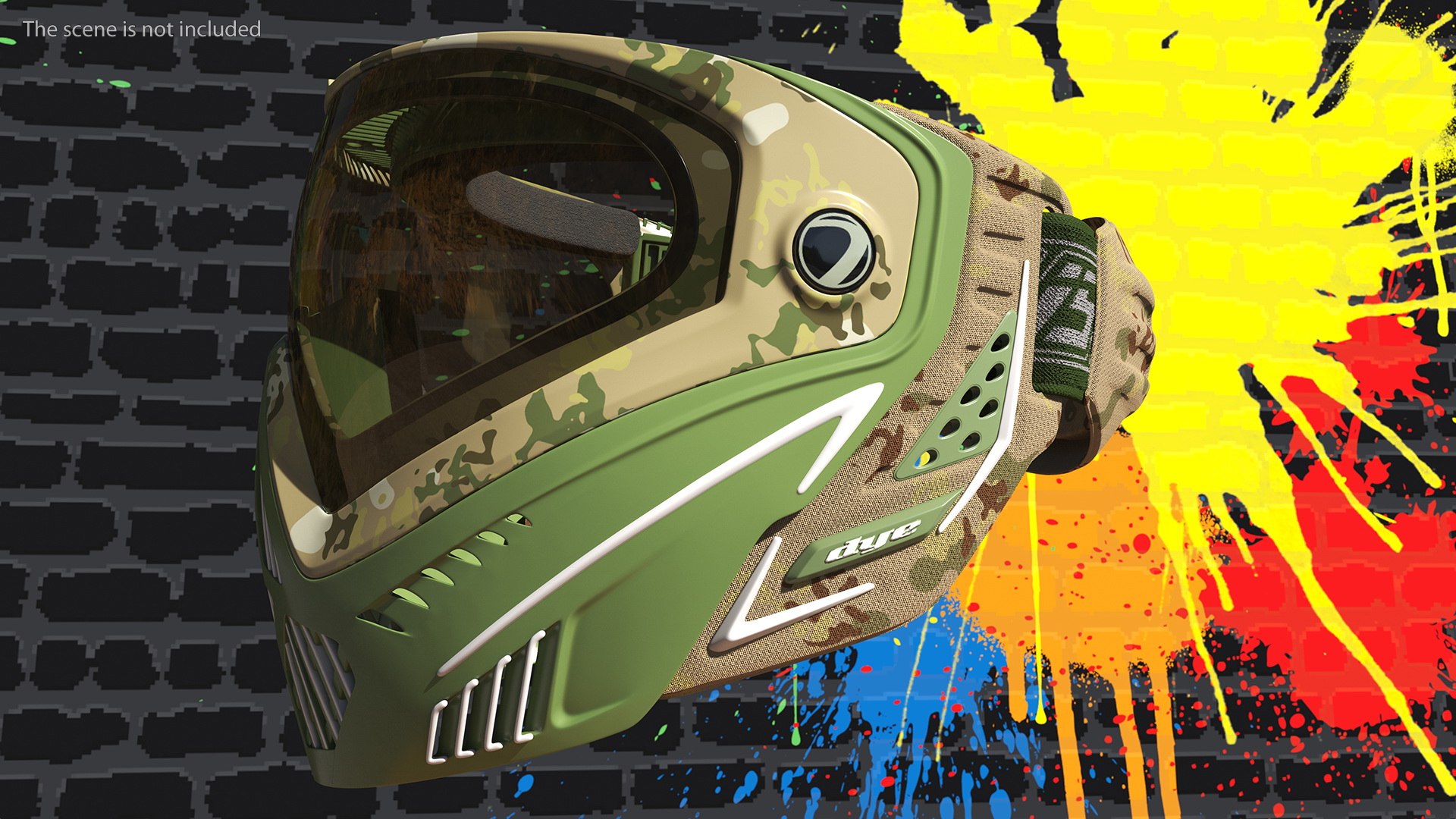 3D Dye i5 Pro Airsoft Full Face Mask Camo - TurboSquid 1861536