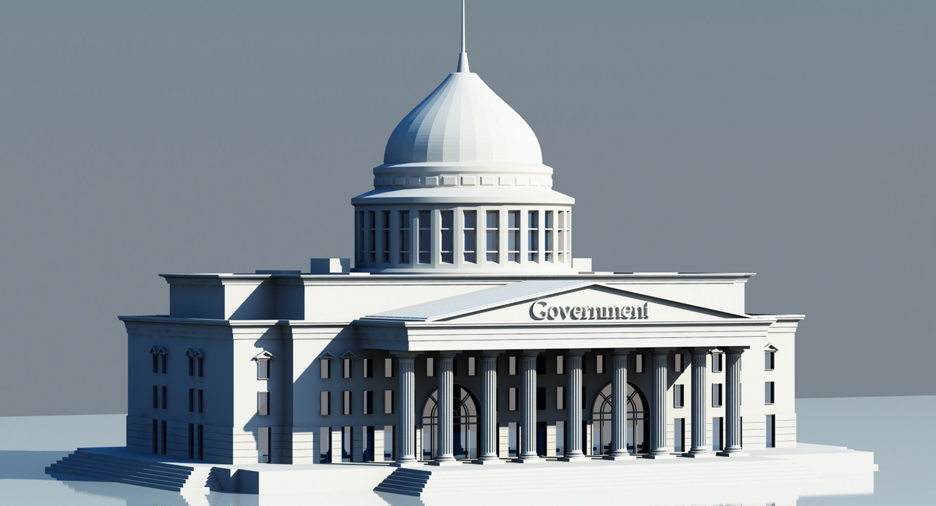 3ds Max Government Building Symbol