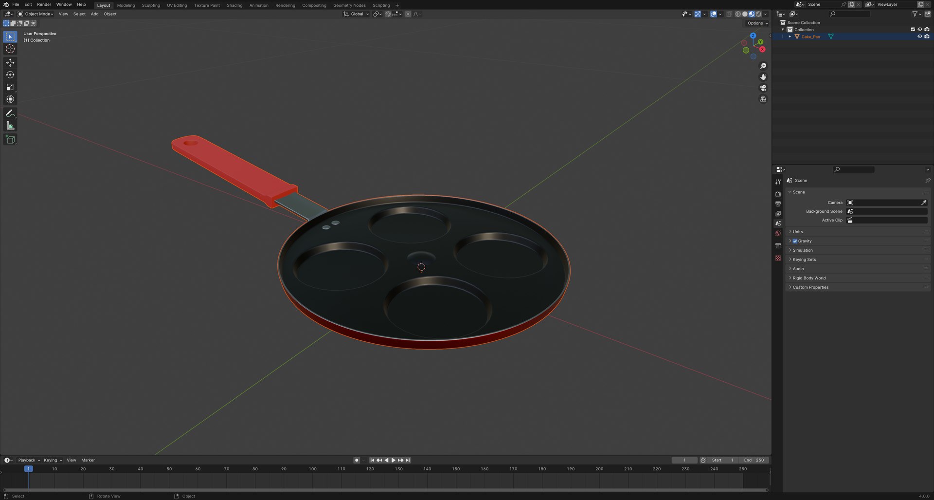 3D Model Cake Pan - TurboSquid 2293021
