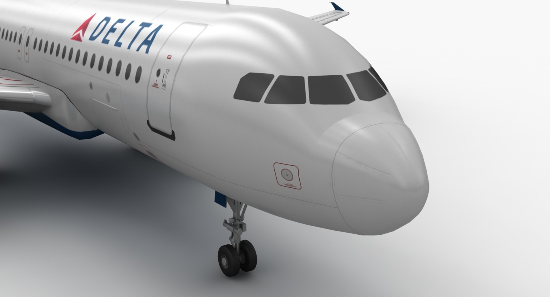 3d model airbus a320 delta airlines