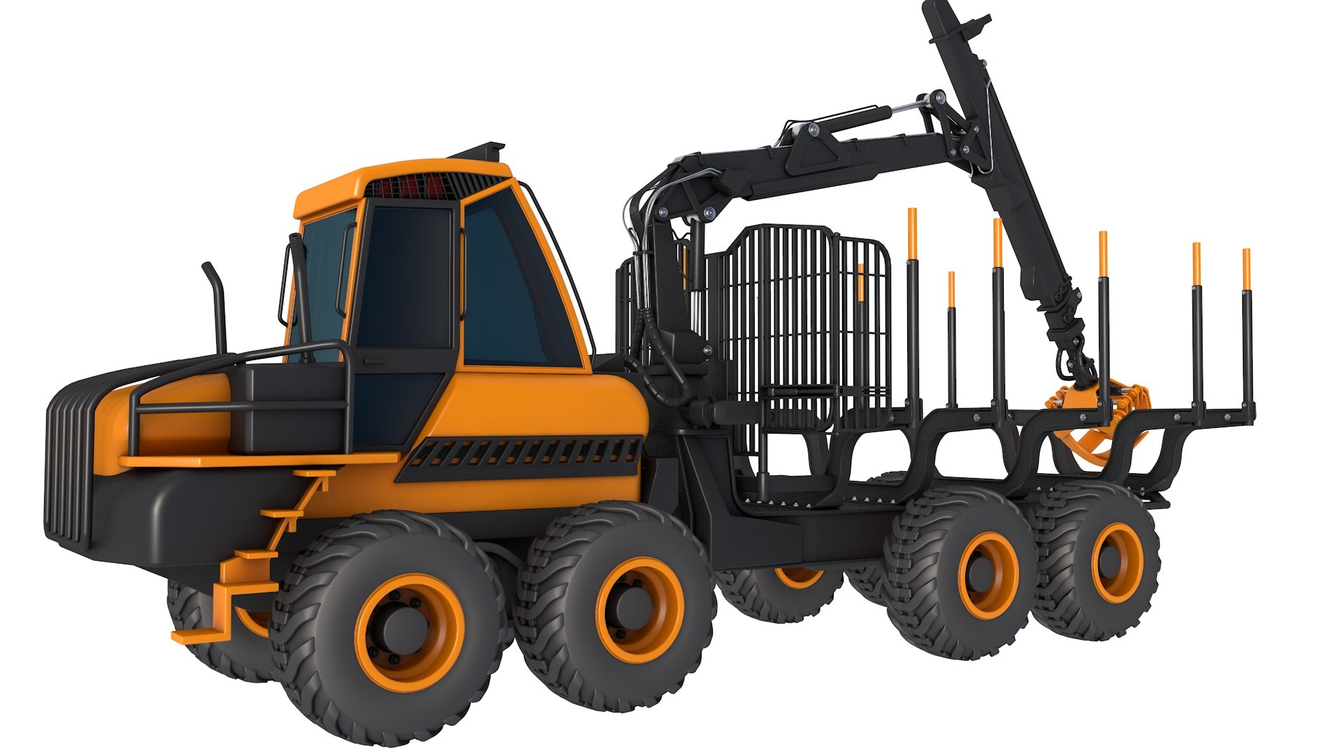 Forwarder Forestry Vehicle 3D - TurboSquid 2103433