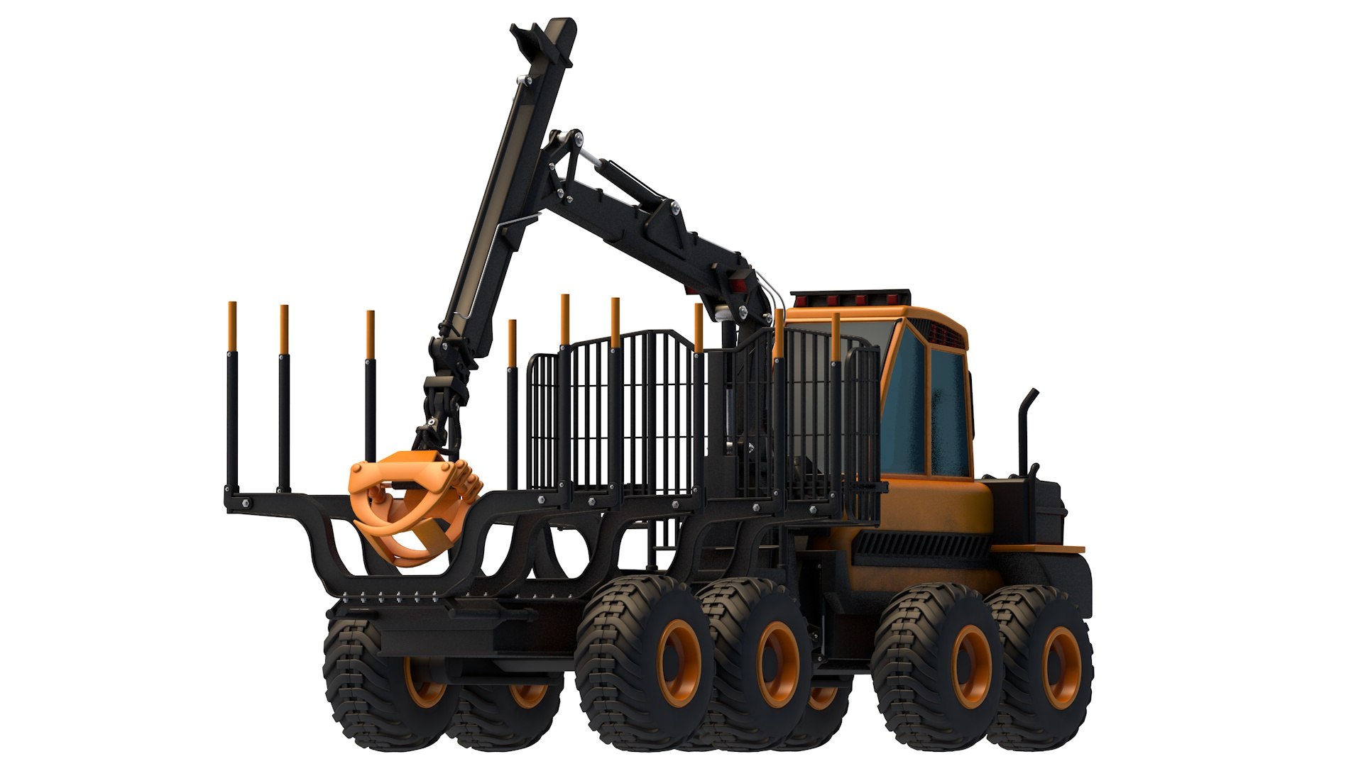 Forwarder Forestry Vehicle 3D - TurboSquid 2103433