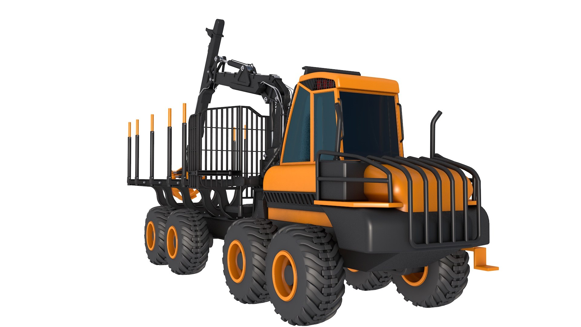 Forwarder Forestry Vehicle 3D - TurboSquid 2103433