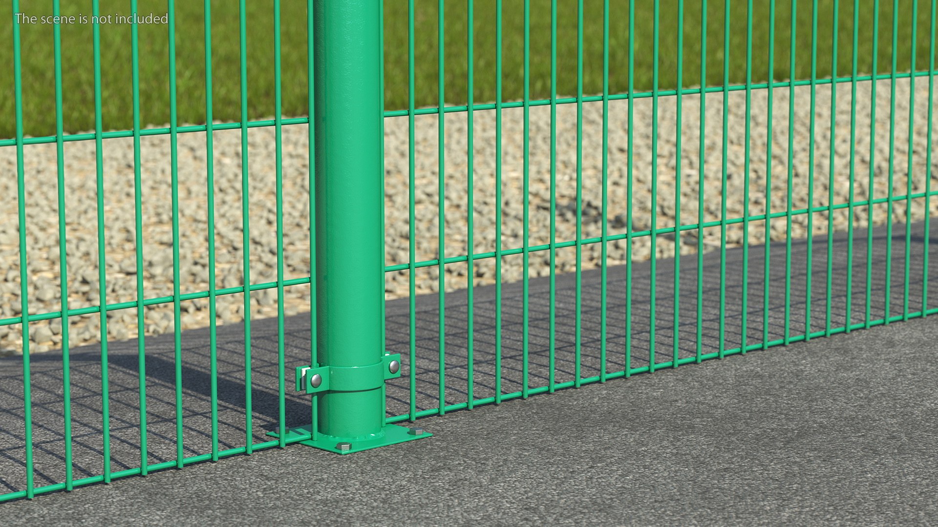 3D Mesh Fence With Barber Wire Green - TurboSquid 1950859