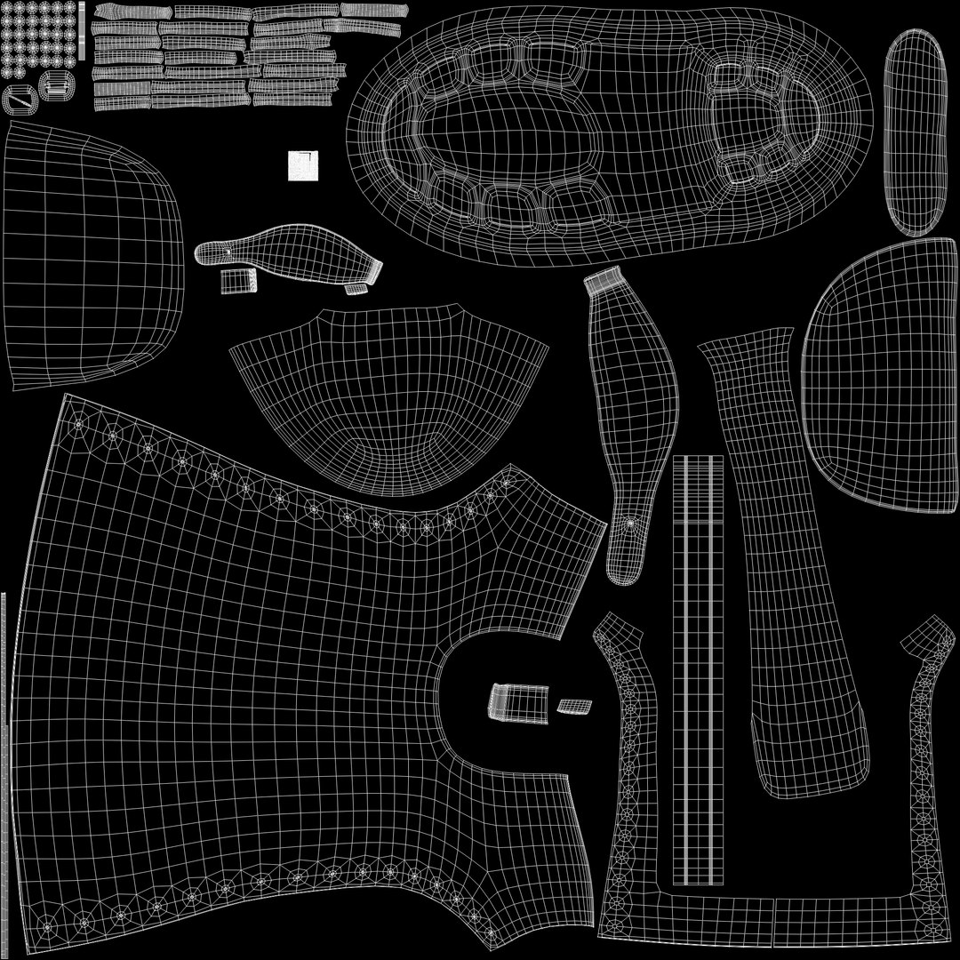 Chains Decorated Calf Boots 3D Model - TurboSquid 1895744