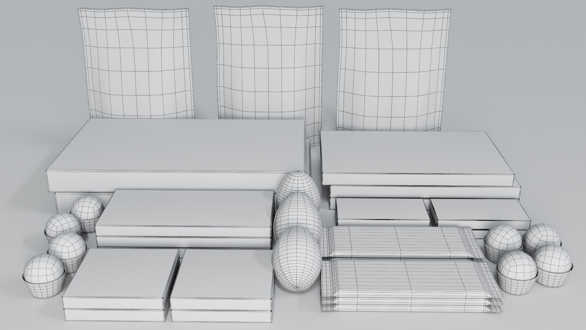 3D Sweet Set Model - TurboSquid 2109018