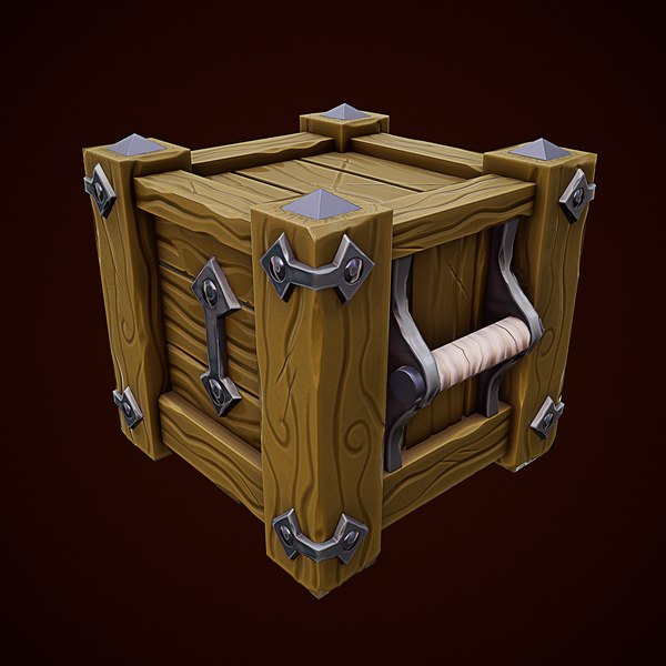 modelo 3d Stylize Wooden Box - TurboSquid 2055429