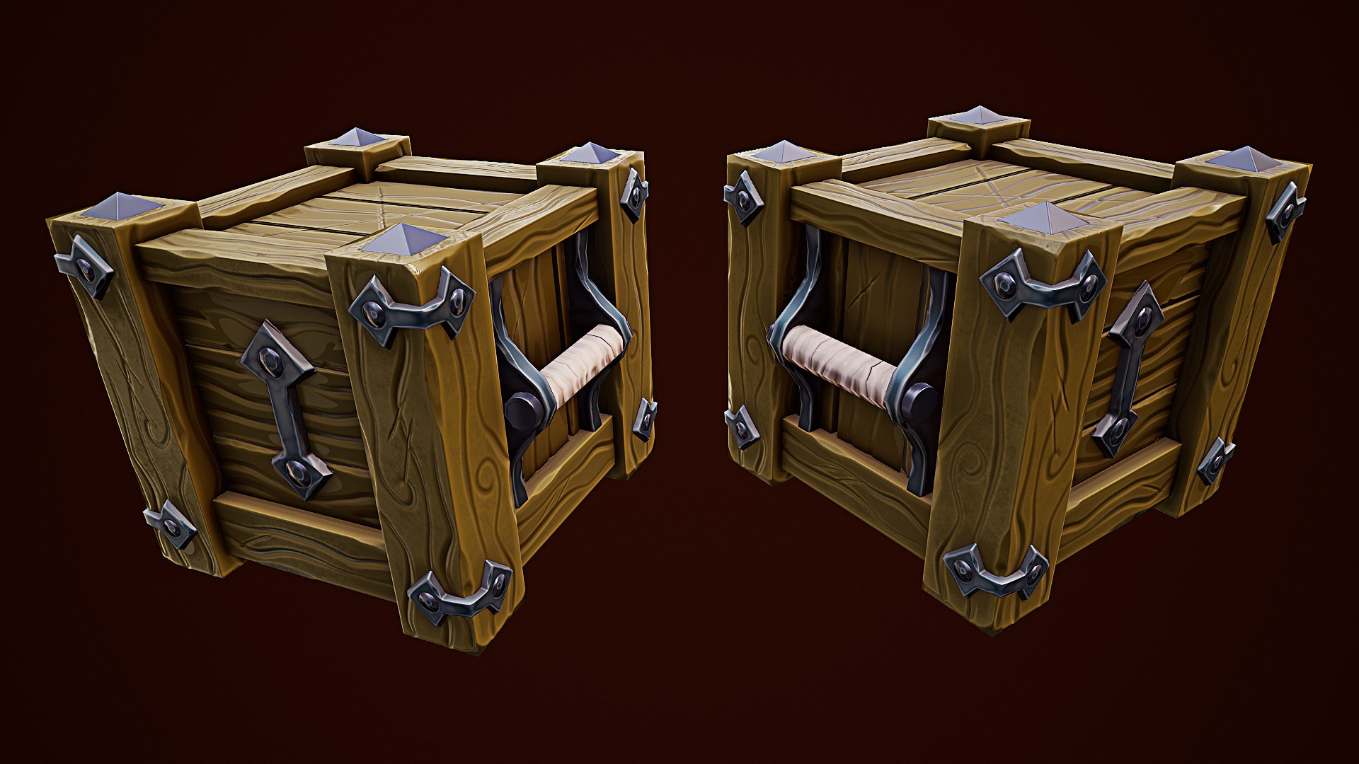 Stylize Wooden Box 3D model - TurboSquid 2055429