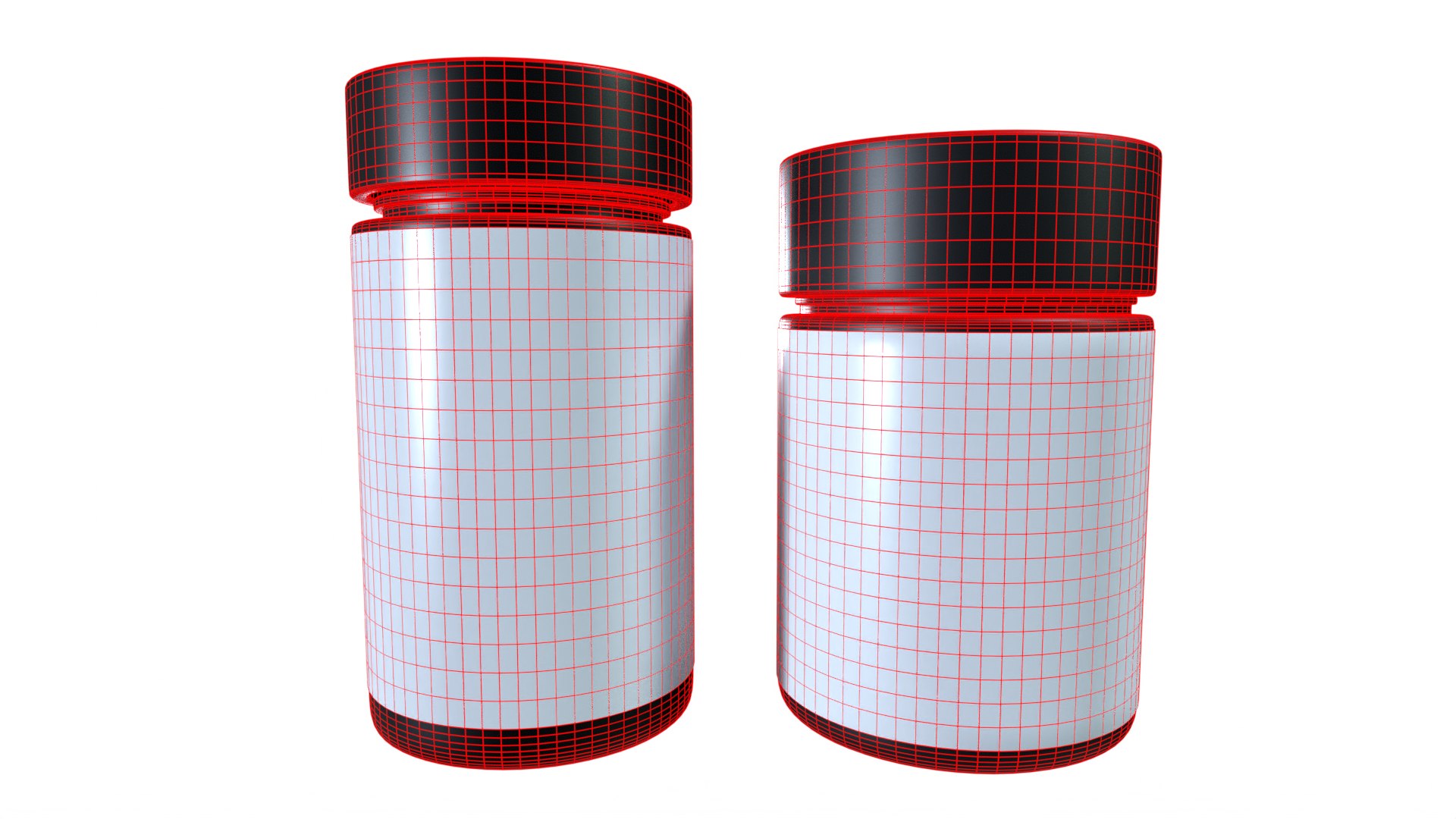 3D Plastic Jars With Labels - 3D Models Model - TurboSquid 2155524