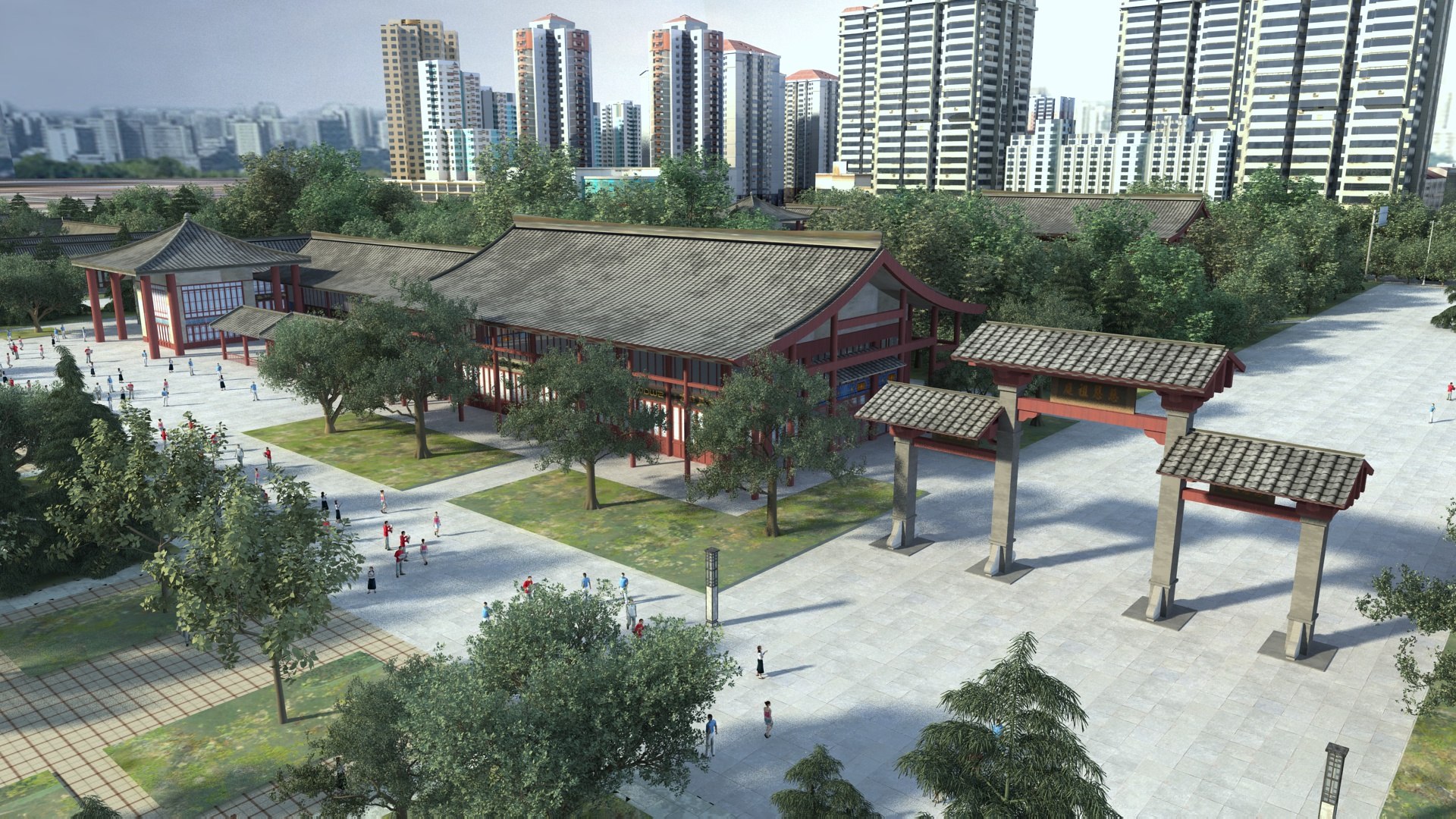 3D Chinese City Xian Model - TurboSquid 2196167