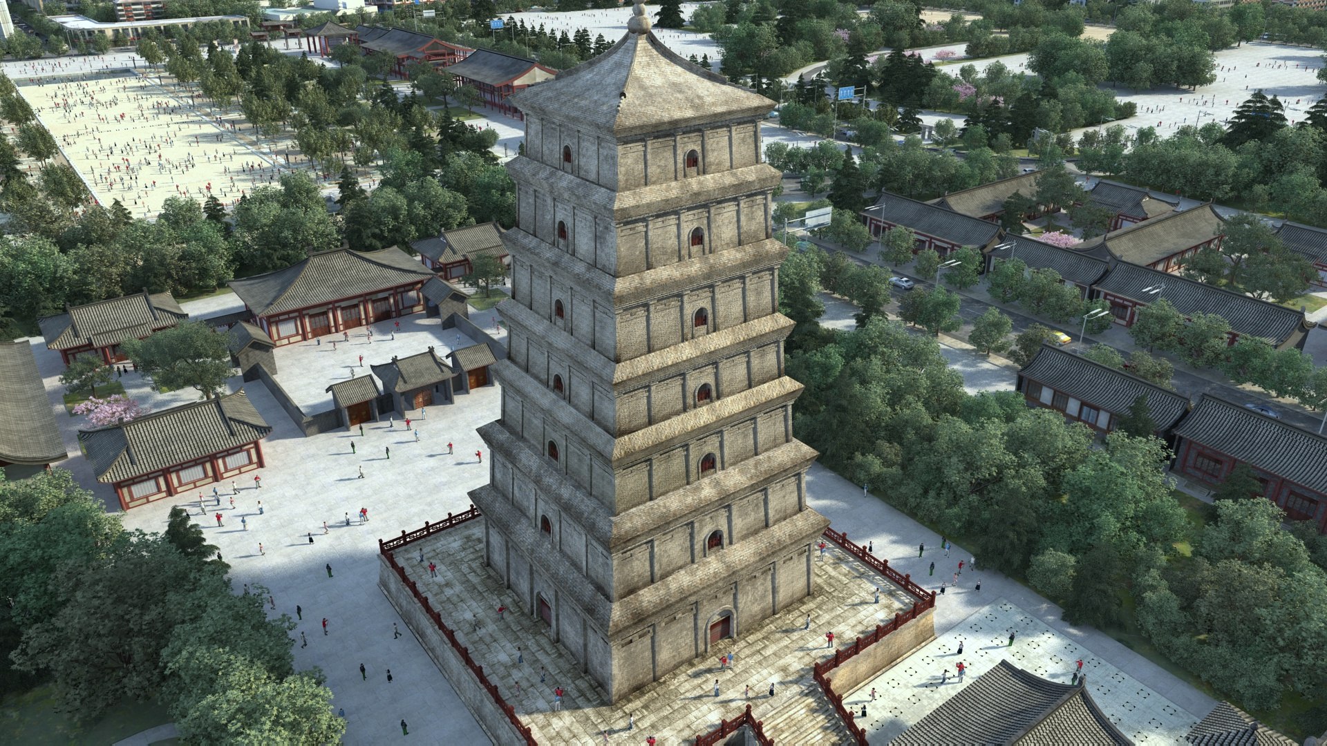3D Chinese City Xian Model - TurboSquid 2196167