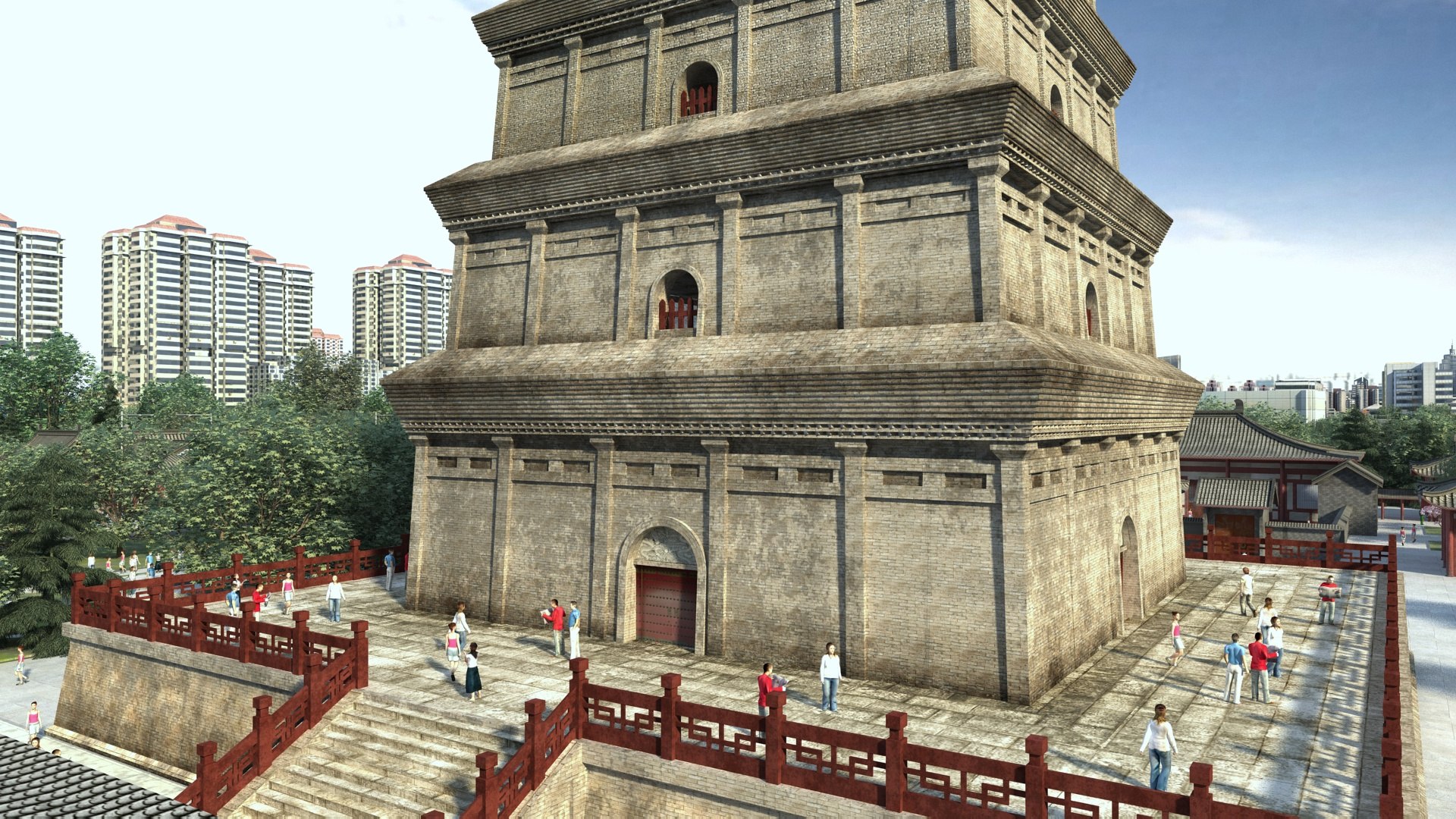 3D Chinese City Xian Model - TurboSquid 2196167