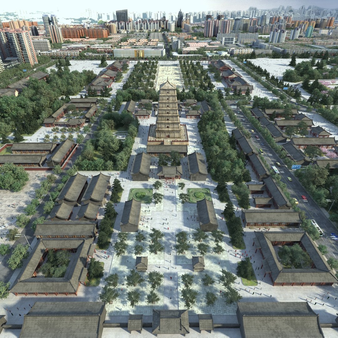 3D Chinese City Xian Model - TurboSquid 2196167