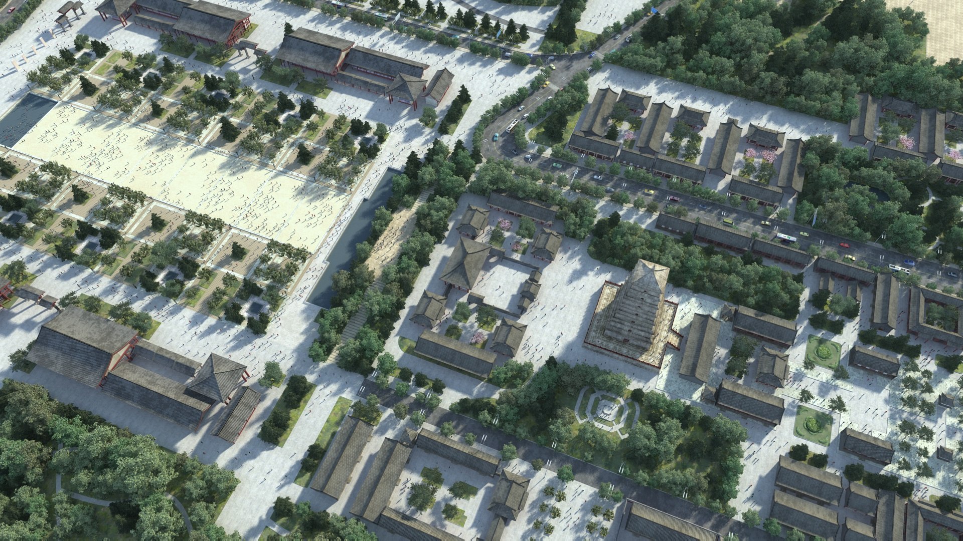 3D Chinese City Xian Model - TurboSquid 2196167