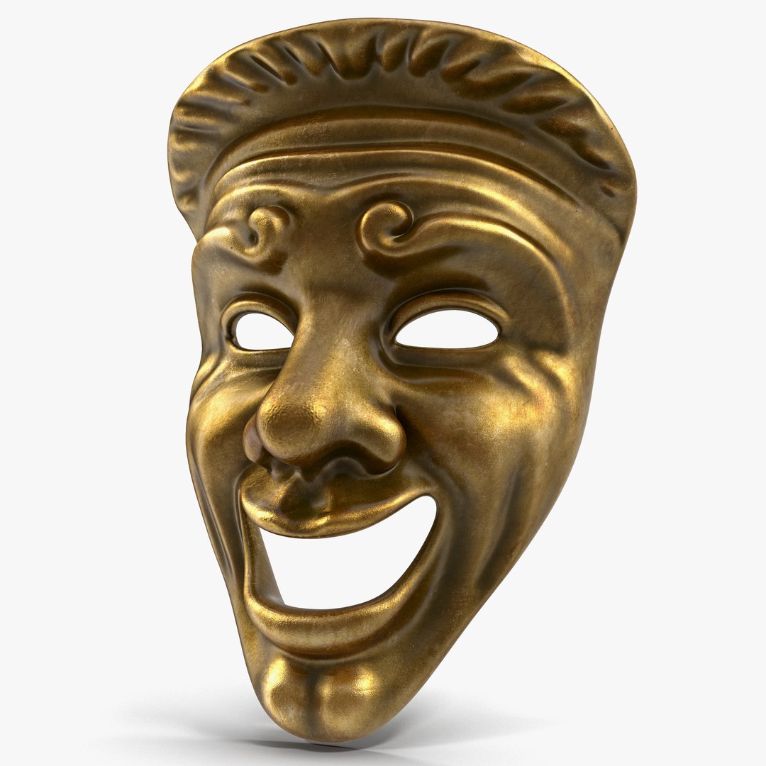 theatre comedy mask 3d max