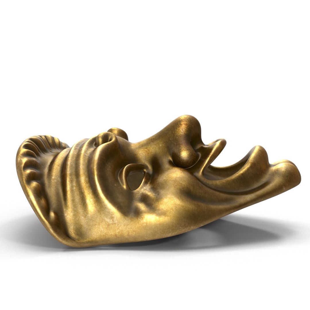 theatre comedy mask 3d max