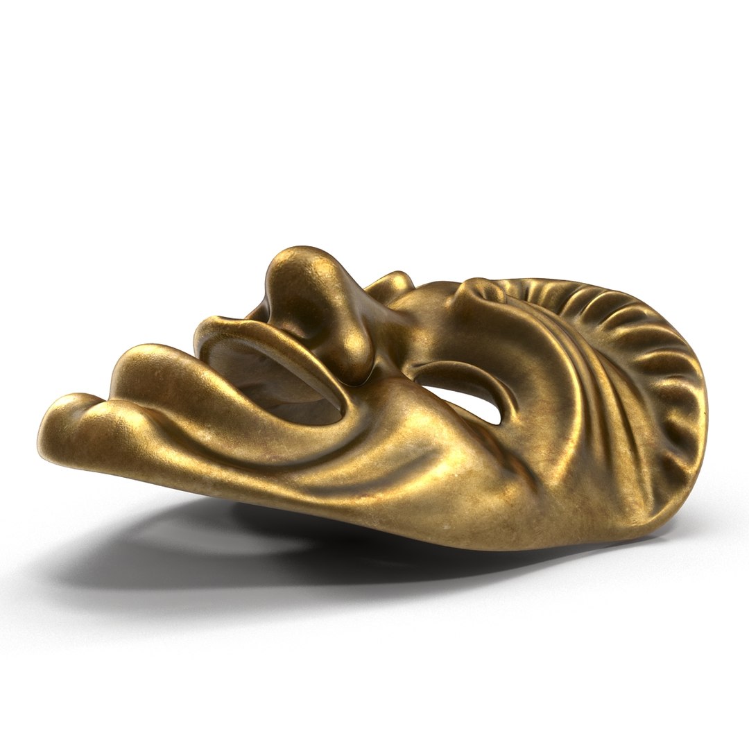 theatre comedy mask 3d max