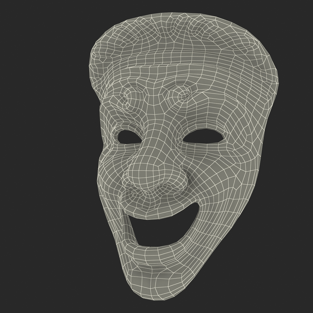 Theatre Comedy Mask 3d Max