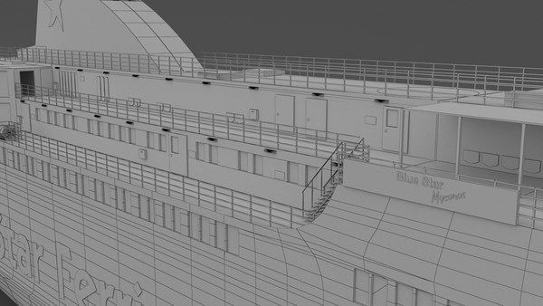 3D blue star ferries model - TurboSquid 1548740